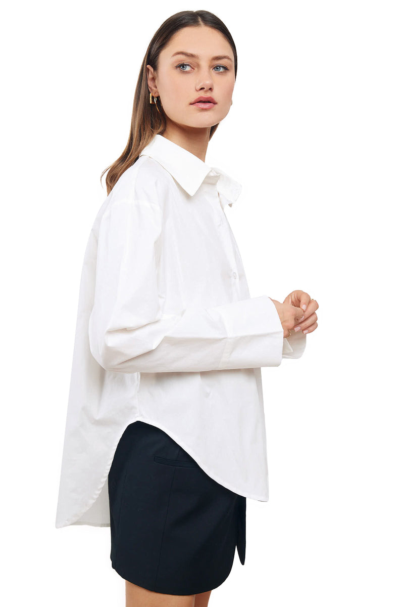 ESSENTIAL White Boyfriend Shirt | Dress Me Down